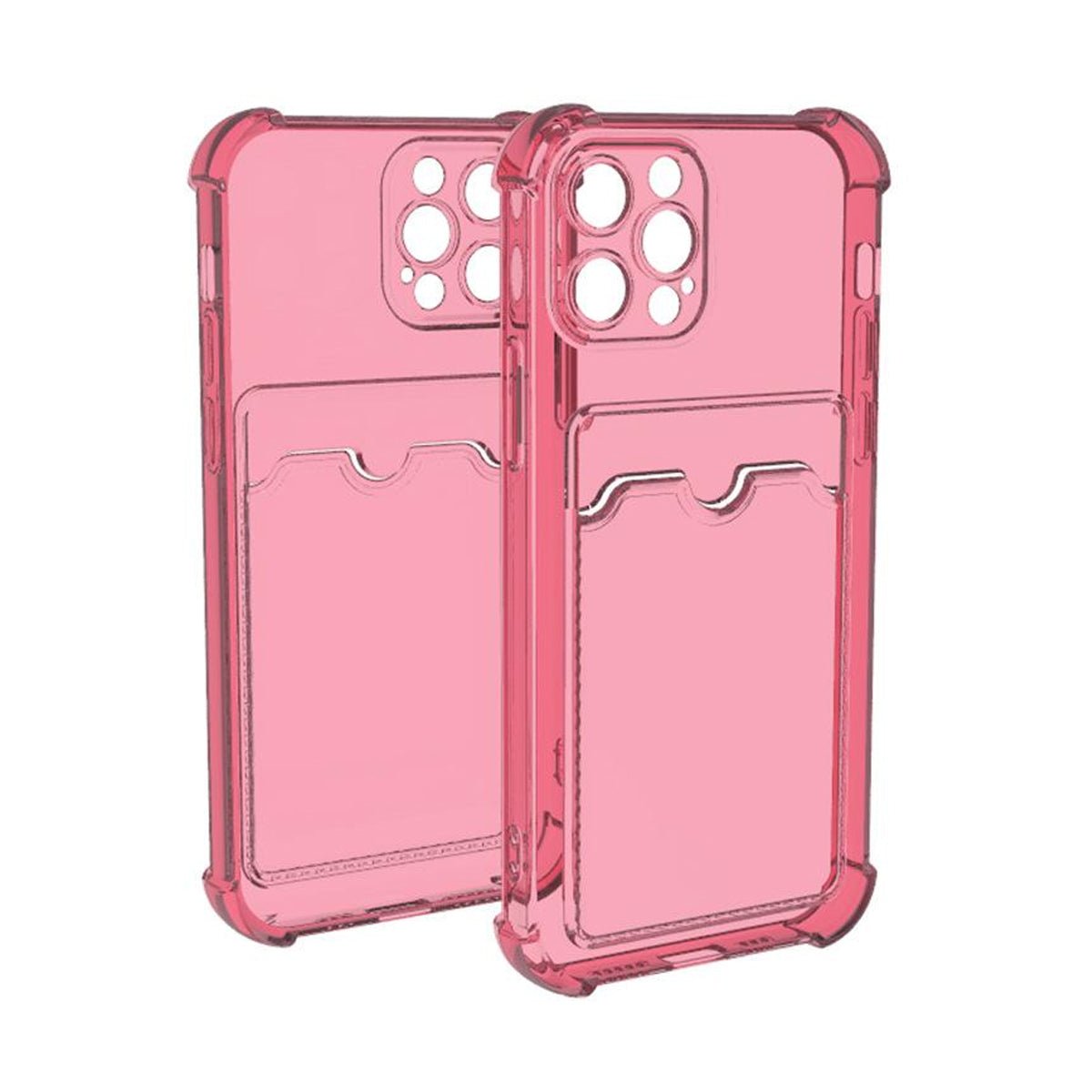 Mobilskal Stöttålig Korthållare för iPhone 13 Pro Max - Rosa